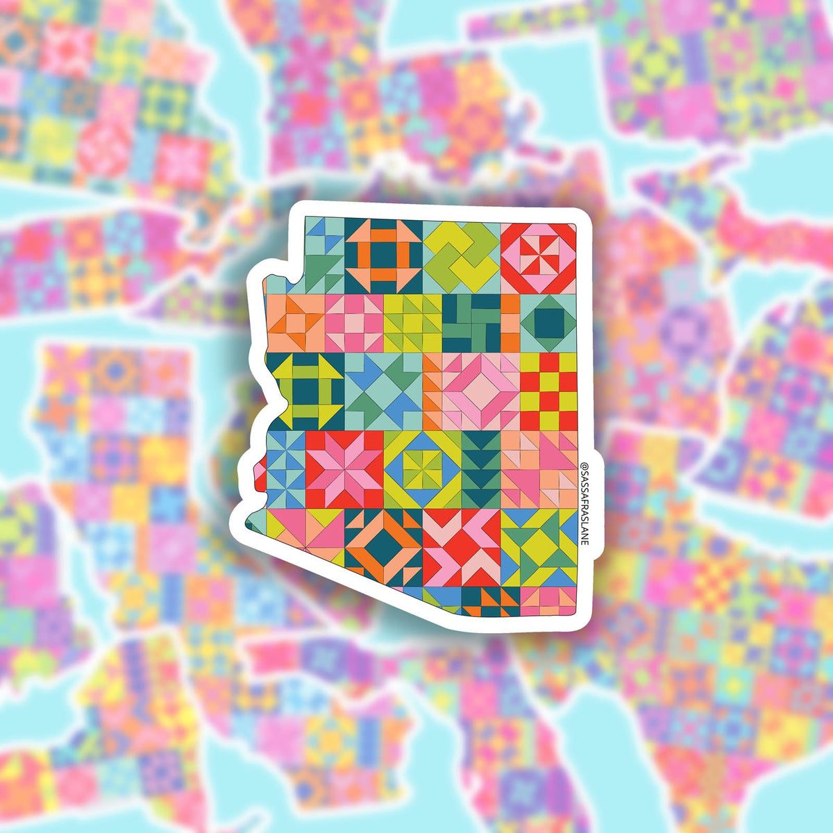 State Quilt Stickers Arizona – Pat on the Back